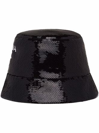 Prada bob brod&eacute; de sequins - Noir