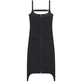 Courr&egrave;ges Schwarzes Maxikleid mit Tr&auml;gern - - Dresses - Damen - Schwarzk - XS