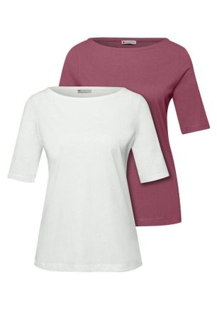 Street One T-Shirt mit U-Boot-Ausschnitt