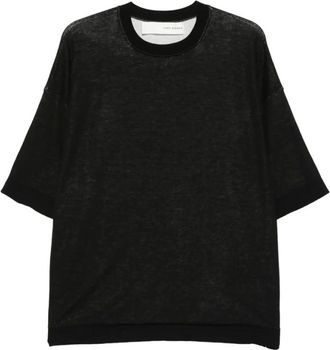 Isabel Benenato Isabel Benenato, Homme, Tops, Noir, Taille: M Pull &agrave; Manches Courtes et Col Rond