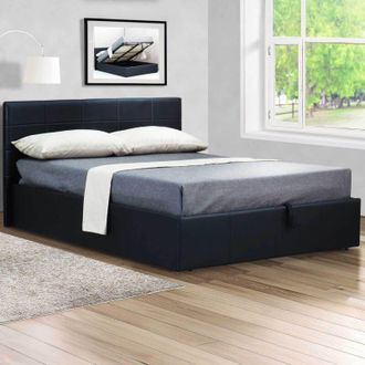 Emob Lit coffre Chance avec espace de rangement 160x200 - similicuir