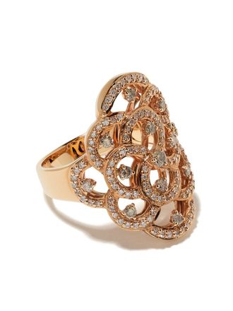 Brumani 18kt Rotgoldring mit Diamanten - Rosa