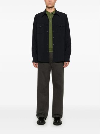 Aspesi Wool Blend Shirt Jacket - Navy
