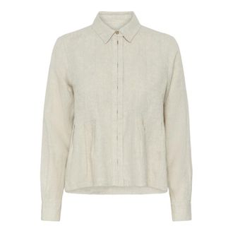 Inwear Chemise Pliss&eacute;e - Femme - Blouses et Chemises - Beige - Taille: 40 FR