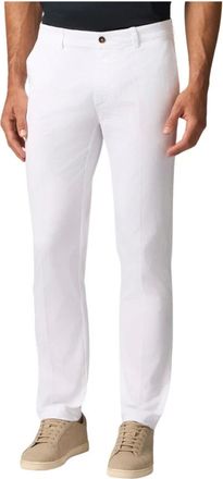 Brooks Brothers Homme, Pantalons, Blanc, Taille: W40 Chino confort en gabardine de coton stretch coupe classique
