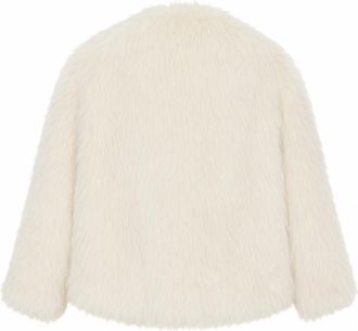 Yves Salomon Fox Fur Jacket - White