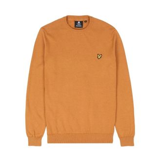 Lyle & Scott Baumwoll-Pullover mit Rundhalsausschnitt - - Knitwear - Herren - Orange - S