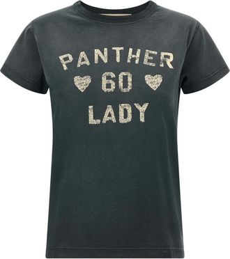 Valentino Garavani Homme, Tops, Gris, Taille: L Panther Lady Print T-Shirt