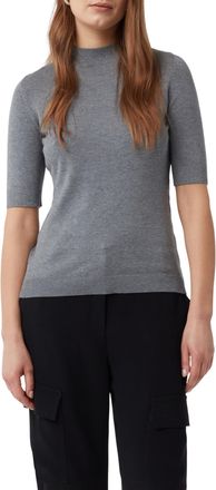 Comma Halbarm-Shirt mit Glitzergarn