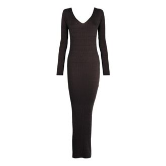 Cortana Cypress- langes anthrazitfarbenes Strickkleid - - Dresses - Damen - Schwarzk - S