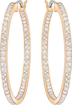 Swarovski Sommerset Kreolen, Weiß, Roségold-Legierungsschicht