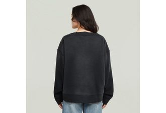 G-Star Sweatshirt Sun faded V-Neck Loose Wmn mit V-Ausschnitt