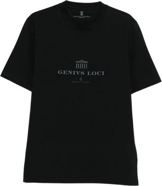 Brunello Cucinelli Homme, Tops, Noir, Taille: M T-Shirt