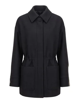 Patrizia Pepe Manteau Au Genou - Noir