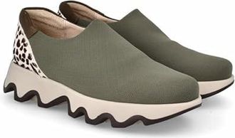 Lince Lince Baskets &eacute;lastiques confortables | Semelle en caoutchouc | Semelle int&eacute;rieure en gel | I50165 | Fabriqu&eacute;es en Espagne, Lycra Mipe Kaki, 39 EU