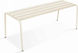 Oviala Banc de jardin en acier ivoire - Palavas