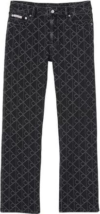 Calvin Klein Jean droit imprim&eacute; en coton