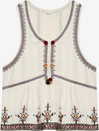 Isabel Marant Top Kourtney - Femme - Écru - Taille 34 - Marant Étoile