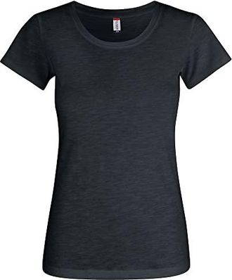 Clique Slub T T-Shirt, Noir, XS Femme