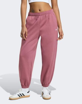 adidas Originals Essentials - Pantalon de jogging ample en polaire - Bordeaux-Rouge