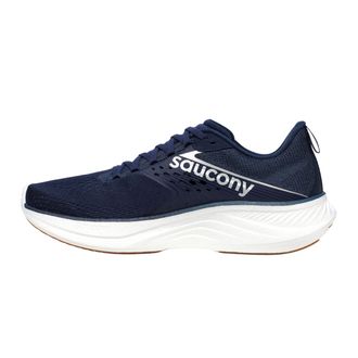 Saucony Herren Ride 17 Laufschuhe Neutralschuh Black/White - Blau 46,5