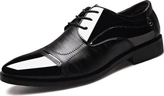 Generic Chaussures habill&eacute;es pour homme confortables et larges en cuir &agrave; lacets Oxfords Chaussures formelles &agrave; bout pointu Chaussures derby tendance et polyva