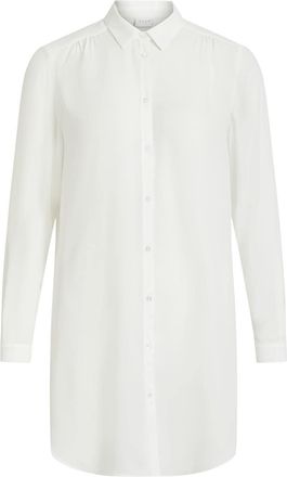 Vila Damen Vilucy Button L/S Tunic - Noos Bluse, Snow White,36