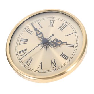 Valiclud Quartz Uhrwerk Einsatz Metallrahmen R&ouml;mische Ziffern Lautloses Uhrwerk Ersatz Mechanismus f&uuml;r Wanduhr DIY ohne Batterie Eleganter Metallfinish Zeitlos