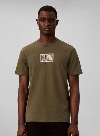 Calvin Klein Jeans T-Shirt CALVIN KLEIN JEANS BOXED CALVIN GRAPHIC TEE, Herren, Gr. XXL, gr&uuml;n (olive night), Web, Obermaterial: 100% Baumwolle, unifarben, regular fit no