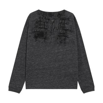 Maison Margiela Femme, Tops, Gris, Taille: 40 FR T-shirt Manches Longues Numbers