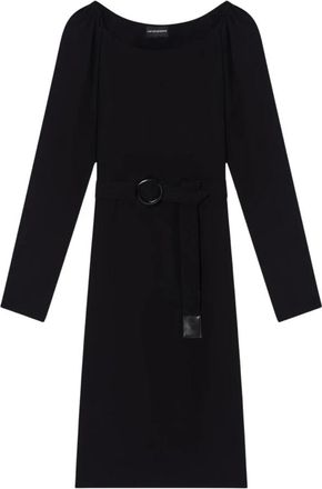 Emporio Armani Femme, Robes, Noir, Taille: 42 FR Fluid Crepe Dress