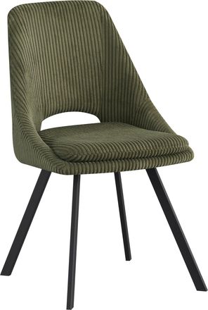 CARRYHOME Stuhl, Olivgr&uuml;n, Metall, Textil, Flachrohr, 48x85x56 cm, Bsci, Esszimmer, St&uuml;hle, Esszimmerst&uuml;hle, Vierfu&szlig;st&uuml;hle