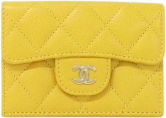 Chanel Pre-owned Cuir petite-maroquinerie - Femme - Pre-owned - Jaune - Taille: ONE Size