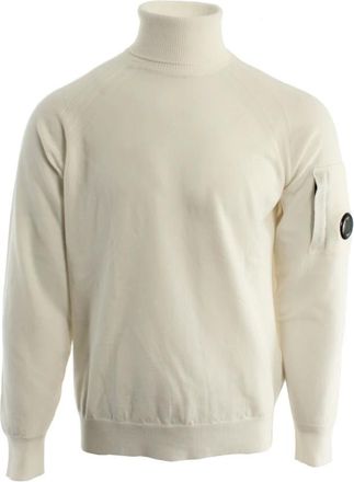 C.P. Company C.p. Company, Homme, Pulls, Blanc, Taille: 2XL Pull Col Roul&eacute;