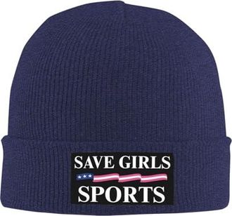 Generic Bonnet Tricoté Sauvons Le Sport Féminin! Évitons Que Les Hommes Ne SImmiscent dans Le Sport Féminin! Doux Bonnets en Tricot Chaud Knit Beanie pour Spo