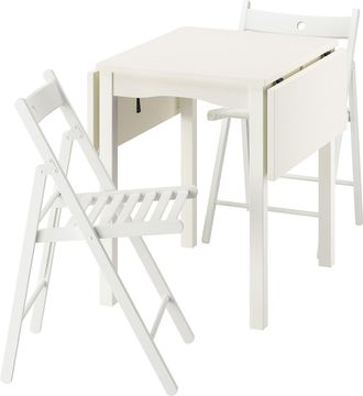 IKEA HAUGA / FR&Ouml;SVI Tisch und 2 Klappst&uuml;hle