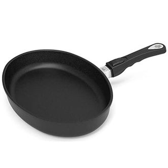 AMT Gastroguss AMZN-4127-Z20B Poêle à poisson, 41 x 27 cm, hauteur 5 cm, avec manche amovible, non compatible avec les plaques à induction, finition anti-adhésive Lo