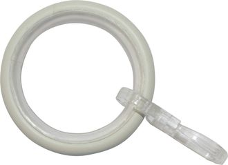 Gardinia Gardinenringe für Gardinenstangen-Set mit Ø 16 mm - 20 mm, Mit Gleiteinlage und Gardinenhaken, 10 Stück, Vorhangringe, Elba, Breite 3,5 mm, Metall, El