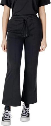 Converse Femme, Pantalons, Noir, Taille: 40 FR Star Chevron Open Hem Pant