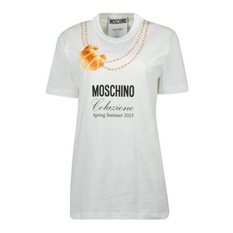 Moschino Colazione T-shirt - - Tops - Damen - Wei&szlig; - XS