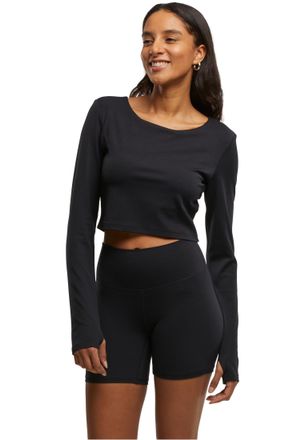 Urban Classics Ladies Sports Longsleeve Ladies Sports Longsleeve Black, M