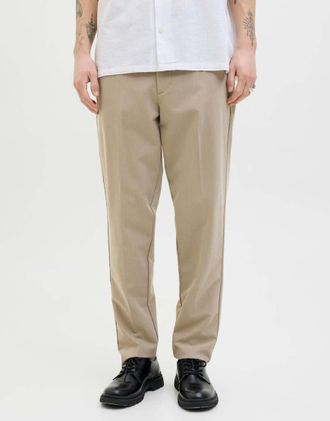 Jack & Jones Ace pantalon fusel&eacute; taille mi-haute jaune-Marron