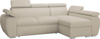 Mirjan24 Ecksofa Boston Mini Premium, Eckcouch mit Schlaffunktion und Bettkasten, Polsterecke mit Einstellbare Kopfst&uuml;tzen, L-Sofa, Couch, Wohnlandschaft, Stof