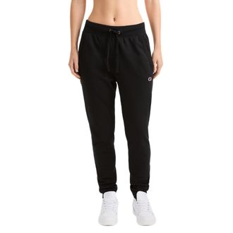 Champion Damen, Fleece, Joggers, Comfortable Pants for Women, 29 (Plus Trainingshose, Schwarz-C-Logo, S