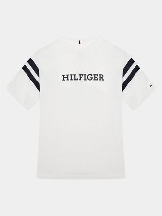 Tommy Hilfiger T-Shirt Varsity KB0KB08678 D Wei&szlig; Regular Fit