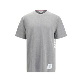 Thom Browne Das Baumwoll-T-Shirt - - Tops - Herren - Grau - XL