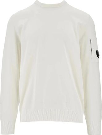 C.P. Company Cotton Crepe Crewneck - - Knitwear - Herren - Wei&szlig; - XL