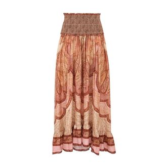 Zimmermann Femme, Pantalons, Brun, Taille: 38 FR Wanderlust Frill Maxi Skirt