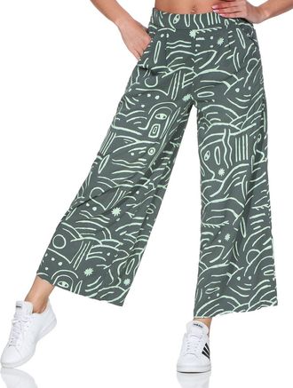 Ragwear Vegane Marlene-Hose Loggan Print mit zeitlosem Blumenmuster, Baltic, XXL
