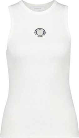 Paco Rabanne Femme, Tops, Blanc, Taille: 40 FR D&eacute;bardeur en coton